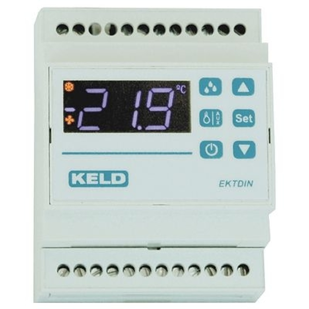 Din format controller 5 Relays, 3 PTC/NTC Probe Inputs, Red Digits ...