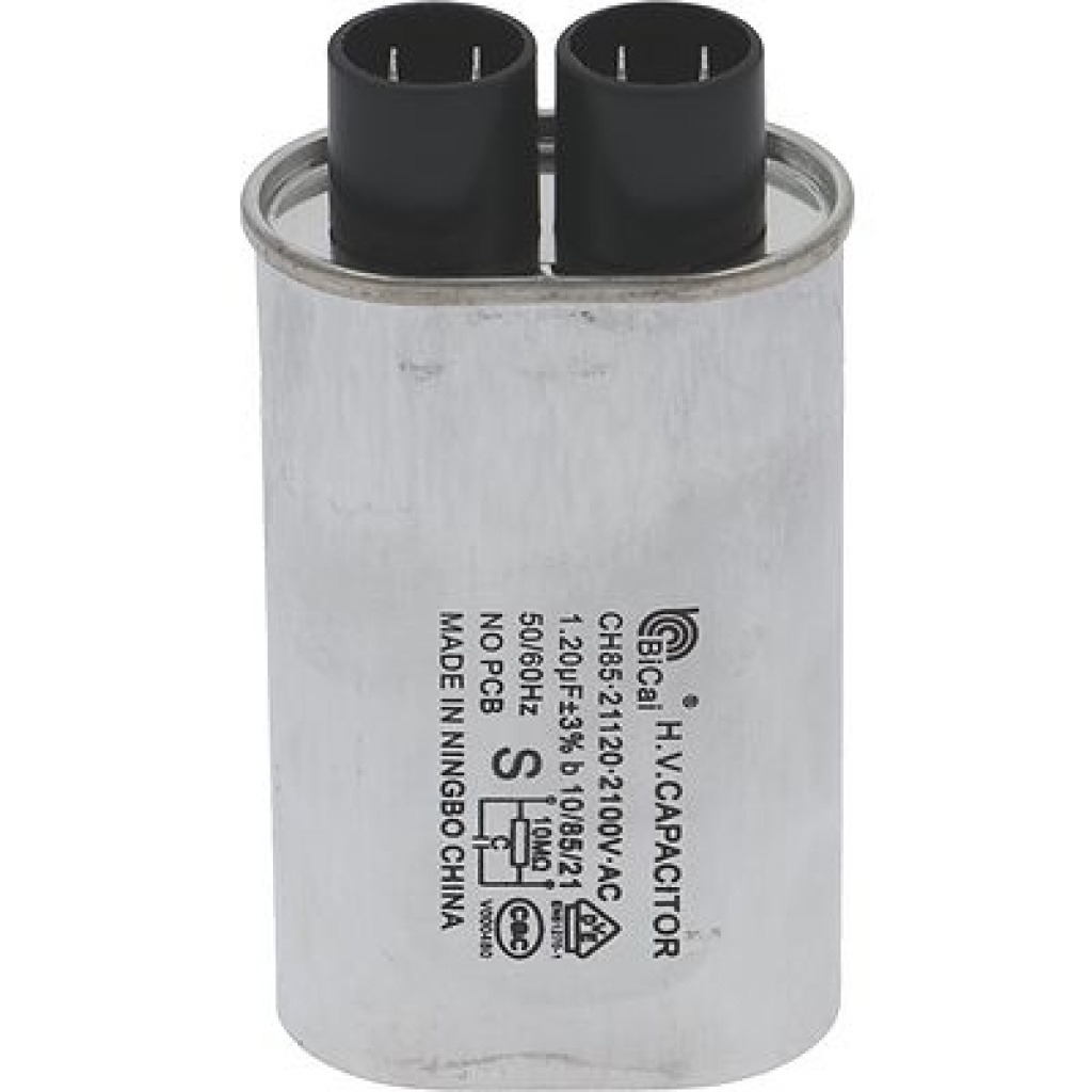 HV capacitor 1,2µF 2100V aluminium connection male faston 6.3mm H 33mm ...